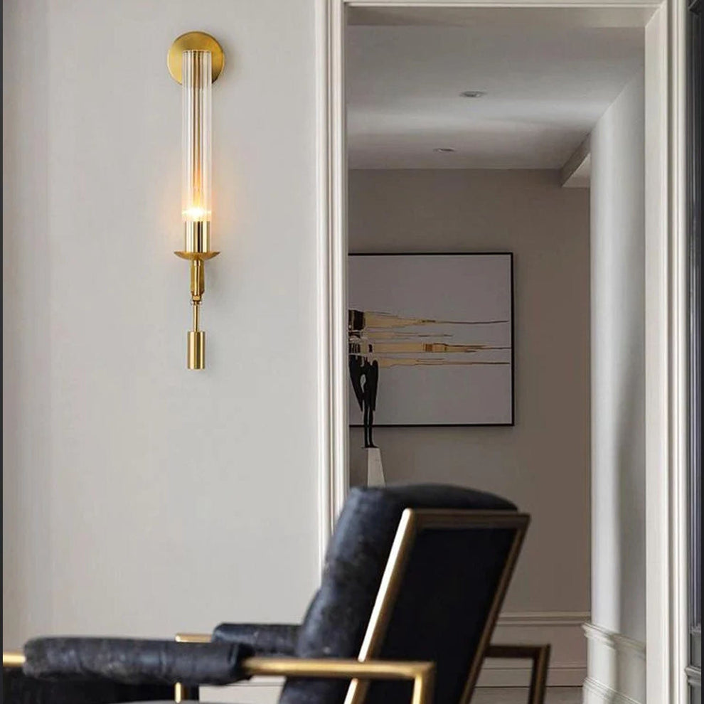 Retro Chic Gold Glass Wall Sconce – The Jhoomar Store